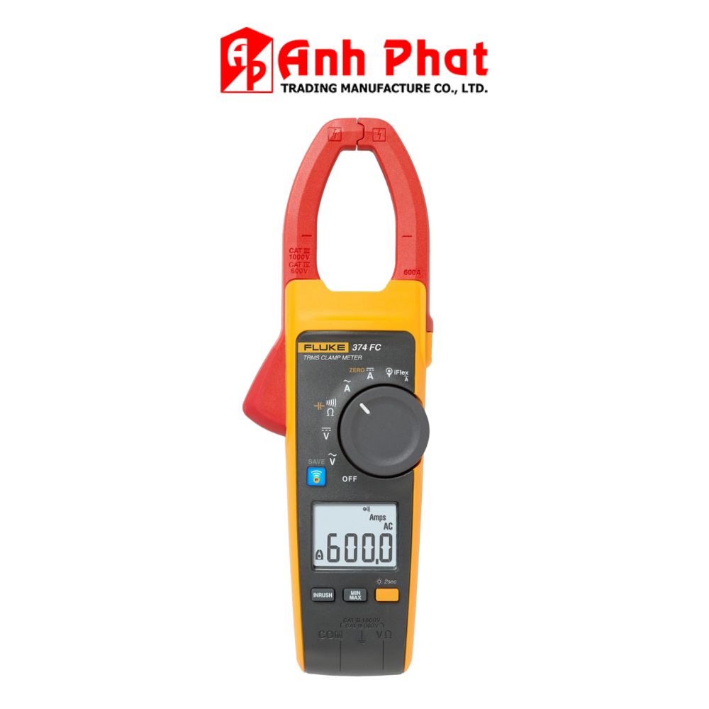Ampe kìm đo dòng AC/DC FLUKE 374 FC True-RMS dùng iFlex